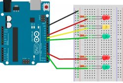 Comment faire un feu de signalisation tricolore avec Arduino.