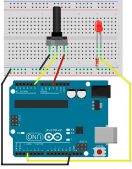 Lecture d'un potentiomètre. Entrées analogiques d'Arduino.