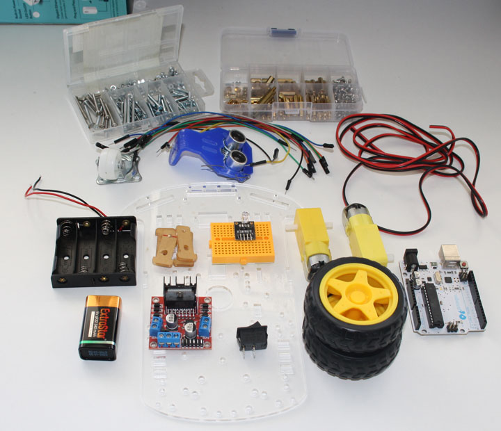 Piloter robot Arduino esquivant les obstacles grâce au capteur à ultrasons